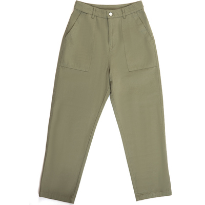 显瘦休闲裤灰绿色工装长裤