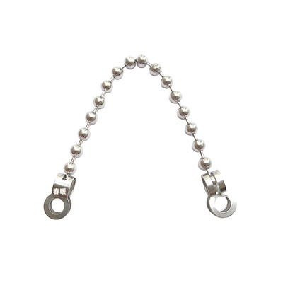 不锈钢双孔波珠链配平扣挂链定做