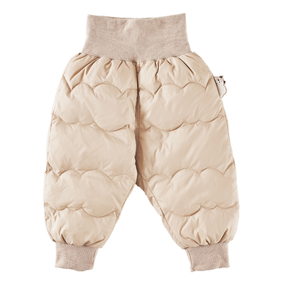 欧孕90白鸭绒儿童羽绒裤子