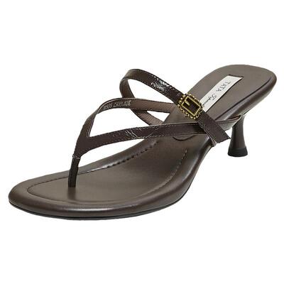 TATA他她超模高跟鞋女鞋夏细跟鞋百搭夹脚鞋度假人字拖鞋7K505BT6