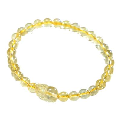 招财天然黄水晶紫水晶貔貅手链女