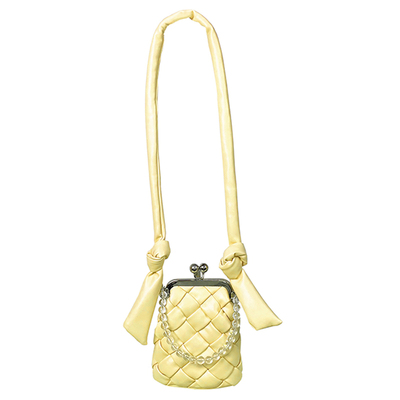 原创设计斜挎口金包编织可爱小包