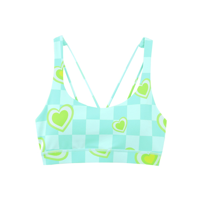 训练运动排汗绿心格内衣Hardship