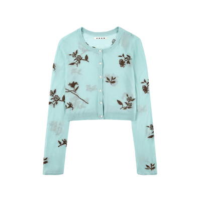 WMWM 设计师品牌 25秋冬新品 花卉提花针织开衫 SOLSOL