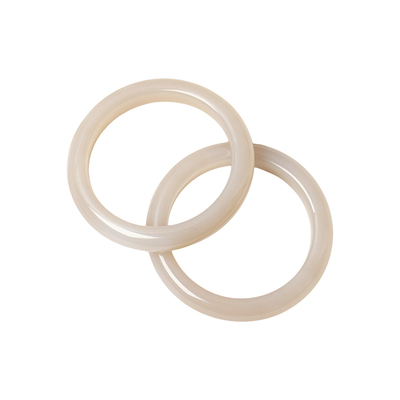 天然和田玉青海料冰料藕粉色手镯 女款高端玉镯子颜色好饰品