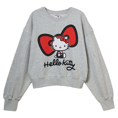 SNIDEL2025秋冬新品HELLO KITTY联名印花圆领长袖卫衣SWCT254255