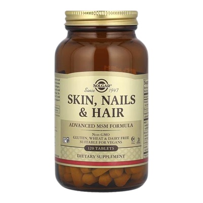 Solgar索尔加皮肤指甲头发高级MSM配方指甲肌肤头发毛糙帮助