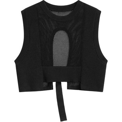 播针织马甲女商场同款2024夏新款镂空设计叠穿背心上衣BDR2MD0744