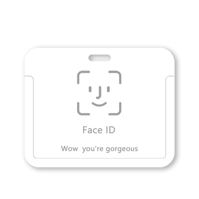 创意苹果人脸识别可伸缩工作证