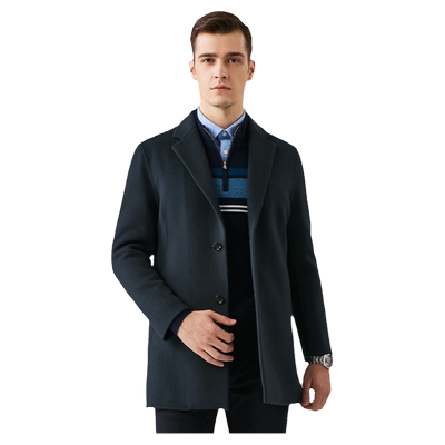 德鲨秋冬季新款羊毛呢大衣外套