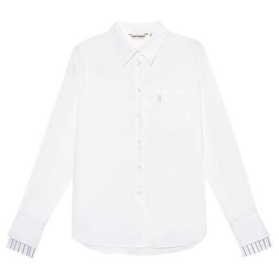 暇步士经典百搭设计感白衬衫