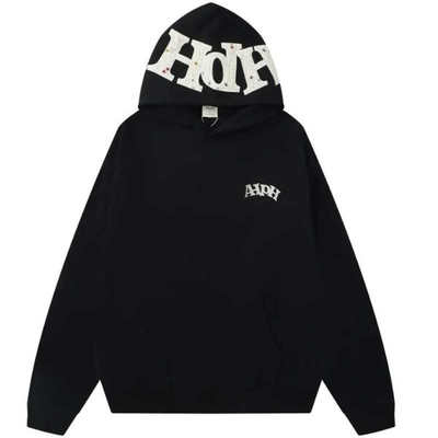 AHPH美式字母贴布刺绣连帽卫衣女
