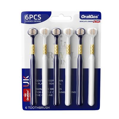 三面立体多角度包裹清洁软毛牙刷