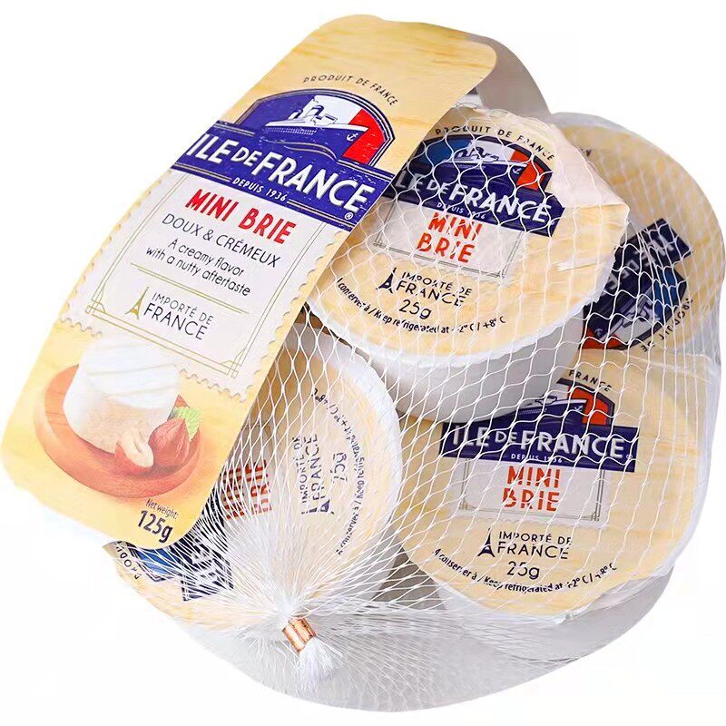 儿童奶酪天然芝士ILEDE FRANCE Brie Cheese法国软质干酪迷你布里_虎窝淘