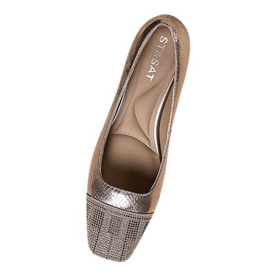 星期六2026新款气质通勤工作鞋方头浅口女单鞋粗跟软底百搭高跟鞋