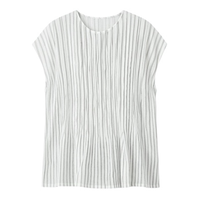 谜底肌理感上衣无袖2026春季新品竖条纹慵懒包容背心女265MS5005