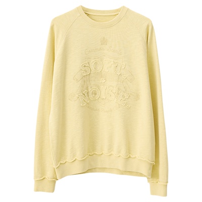 COMMON SCENTS竹节毛圈440g/m²“Soft Noise”贴布绣印花卫衣