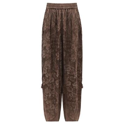 COCOBELLA丝滑缎面提花休闲裤