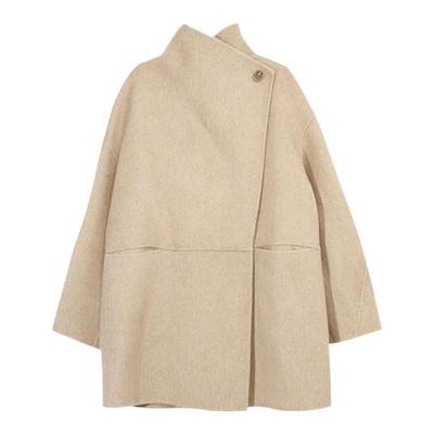 龙喜儿80绵羊毛大衣外套