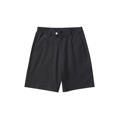 夏季潮流休闲纯色松紧腰短裤男士