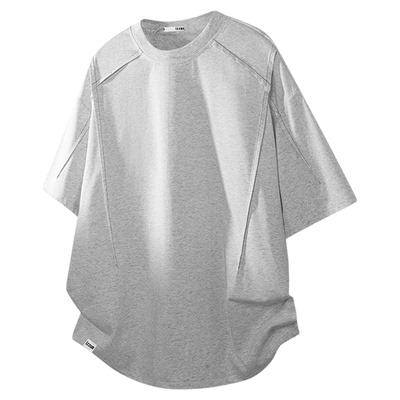 潮牌美式高街解构褶皱短袖T恤男