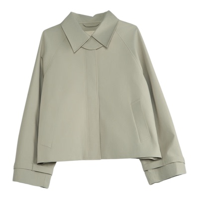 谜底翻领短款风衣外套女2025秋季新款通勤风设计感外套257MW7837