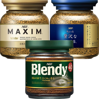 AGF速溶黑咖啡粉组合（蓝金绿）