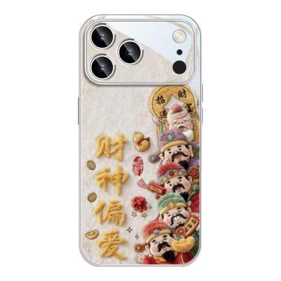 财神爷发财新款玻璃手机壳