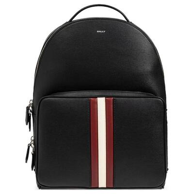 BALLY巴利 Mythos 银色Logo字母条纹细节 牛皮 双肩包 常规