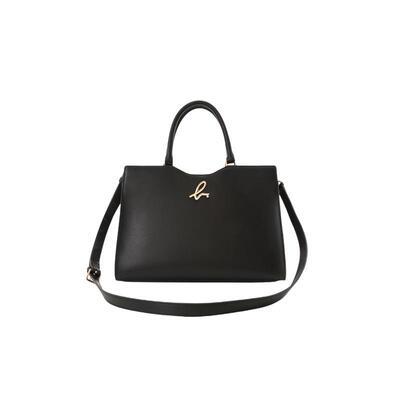 agnès b.经典系列皮革手拎包女士通勤手提单肩包