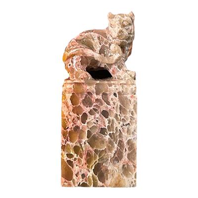 寿山花坑石印章收藏章手工雕刻