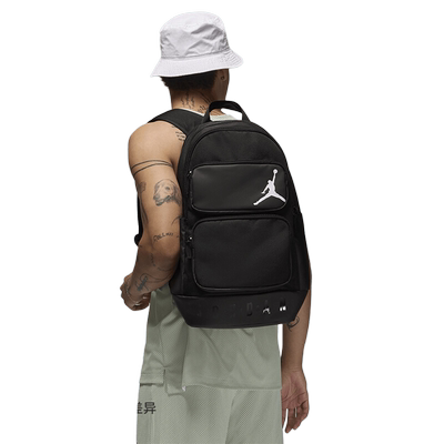 Jordan耐克男女包中性旅行双肩包黑色简约通勤电脑背包HM6148-011