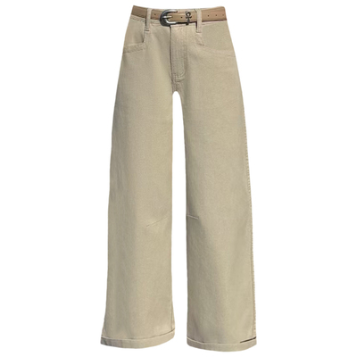 春季宽松女牛仔百搭直筒奶奶裤潮