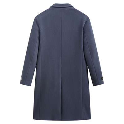 ZIOZIA冬季男士保暖纯色简约单排扣毛呢大衣ZCG04903J