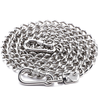 304不锈钢狗链子大型犬项圈全套