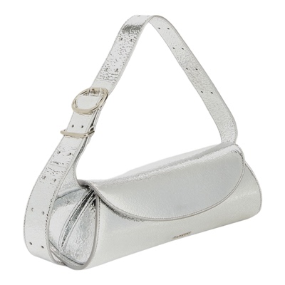 小号裂纹压花皮革单肩包