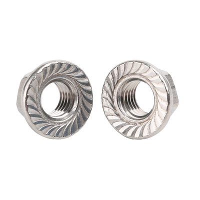 不锈钢法兰面防滑带齿m3-m16螺帽