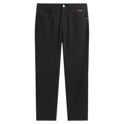 【商场同款】太平鸟男装 2025年春季黑色紧身牛仔裤B1HAF1146