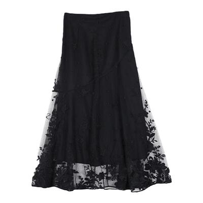 readme网纱绣花半身裙