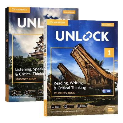 unlock教材现货原版剑桥英语教材 Unlock Reading Writing /Listening Speaking 1 阅读与写作学生书含在线学习账号第二版
