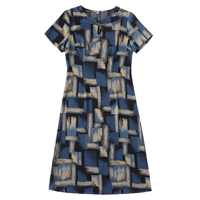 大码连衣裙夏季桑蚕丝真丝长裙子