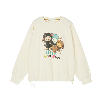 UGIZ2025年春季新品商场同款韩版休闲美式卡通印花卫衣女UATJ105