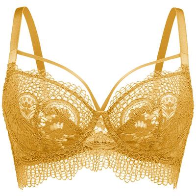 绑带蕾丝性感复古大胸显小文胸