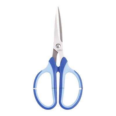 得力文具办公剪刀不锈钢美工剪纸刀缝纫手工裁剪刀省力剪子6018