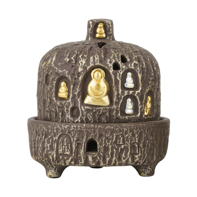 榜盛敦煌千佛盘香炉陶瓷古典