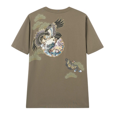 鬼洗短袖T恤潮流刺绣男式