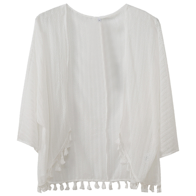 减龄纯欲风微透宽松遮肉轻薄开衫