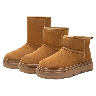 孙乐言张凌赫同款百丽暖墩墩厚底高筒雪地靴中筒加绒毛毛棉鞋E6C1