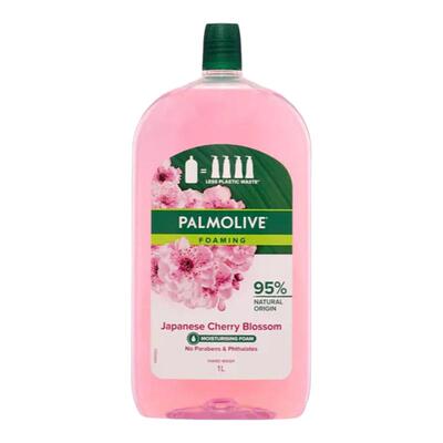 Palmolive泡沫抑菌清洁洗手液 日本樱花味补充装1L正品儿童旅行