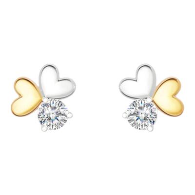 BLANKINBLANK925银甜美爱心耳钉